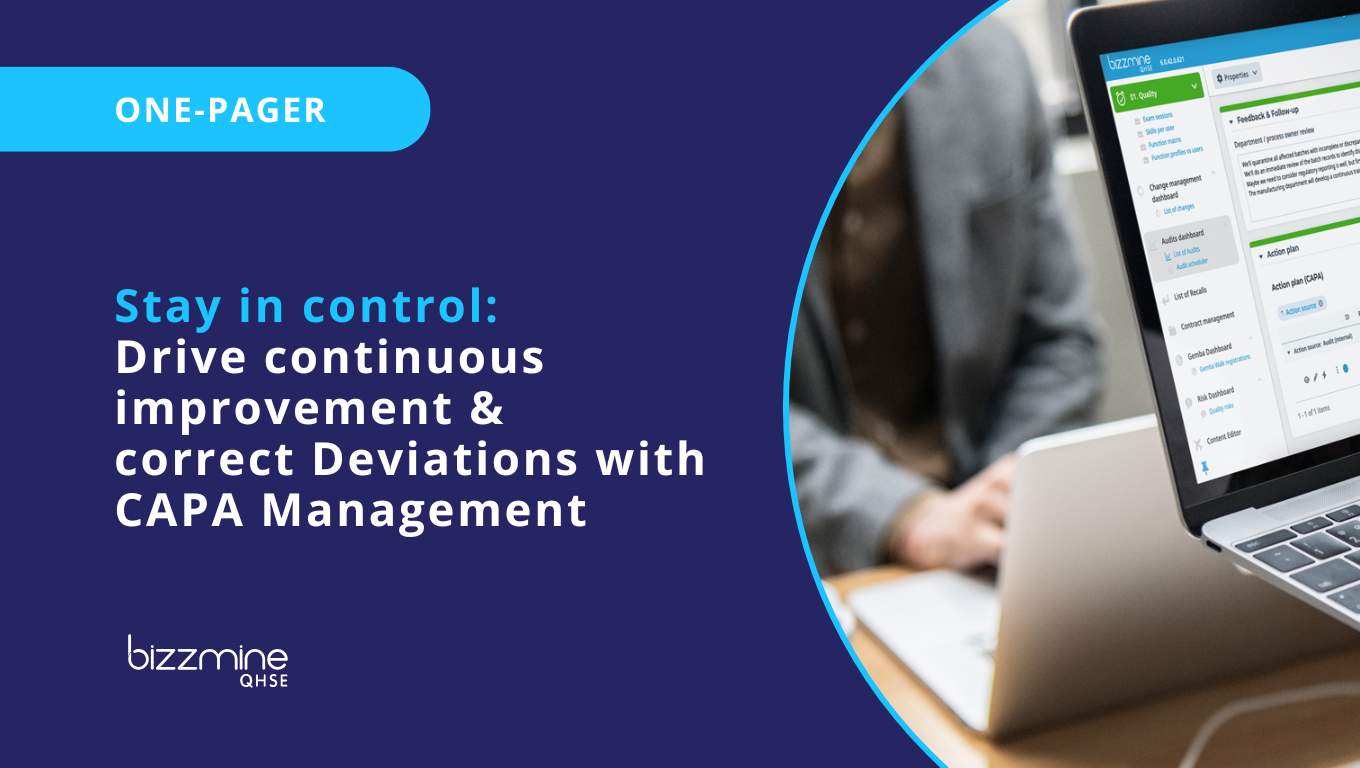 One-pager: Stay in control with CAPA Management